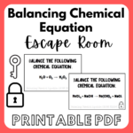 CHEMISTRY Balancing Chemical Equation Escape Room Activity #2 | Made By ...