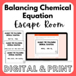 CHEMISTRY Balancing Chemical Equation Escape Room Activity #2 | Made By ...