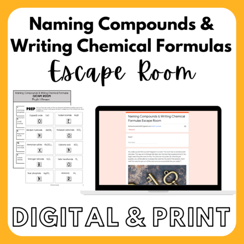 CHEMISTRY Naming Compounds & Writing Chemical Formulas BUNDLE 2 | Made ...
