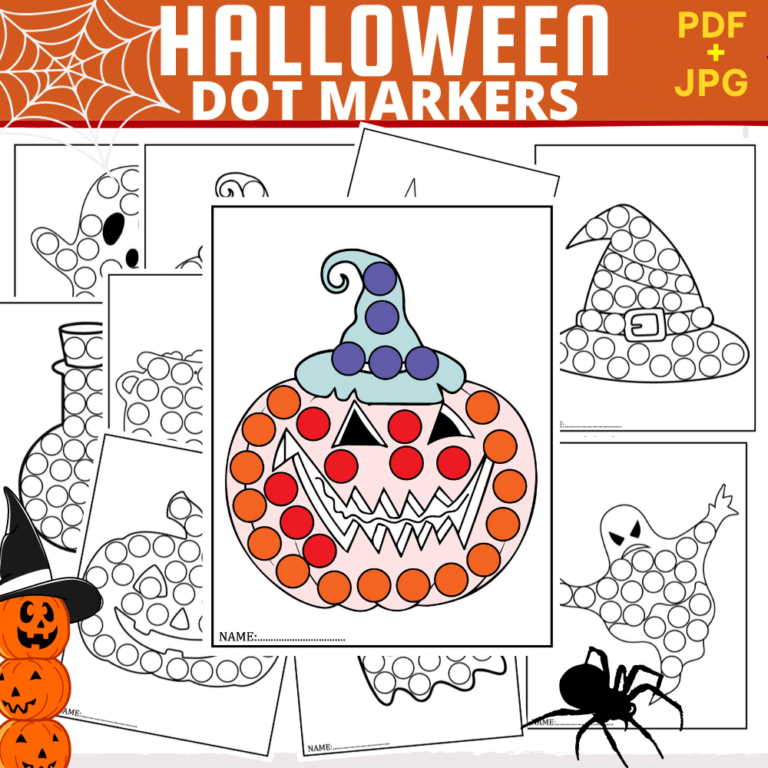 Halloween Dot Marker Activity Book Back to school Activity , Bingo ...