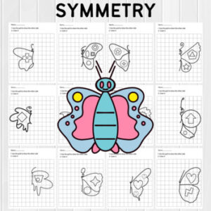 Butterfly Symmetry Drawings, Butterflies On Grid Spring Activity | Made ...