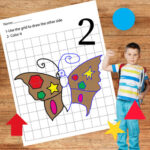 Butterfly Symmetry Drawings, Butterflies On Grid Spring Activity - Made ...