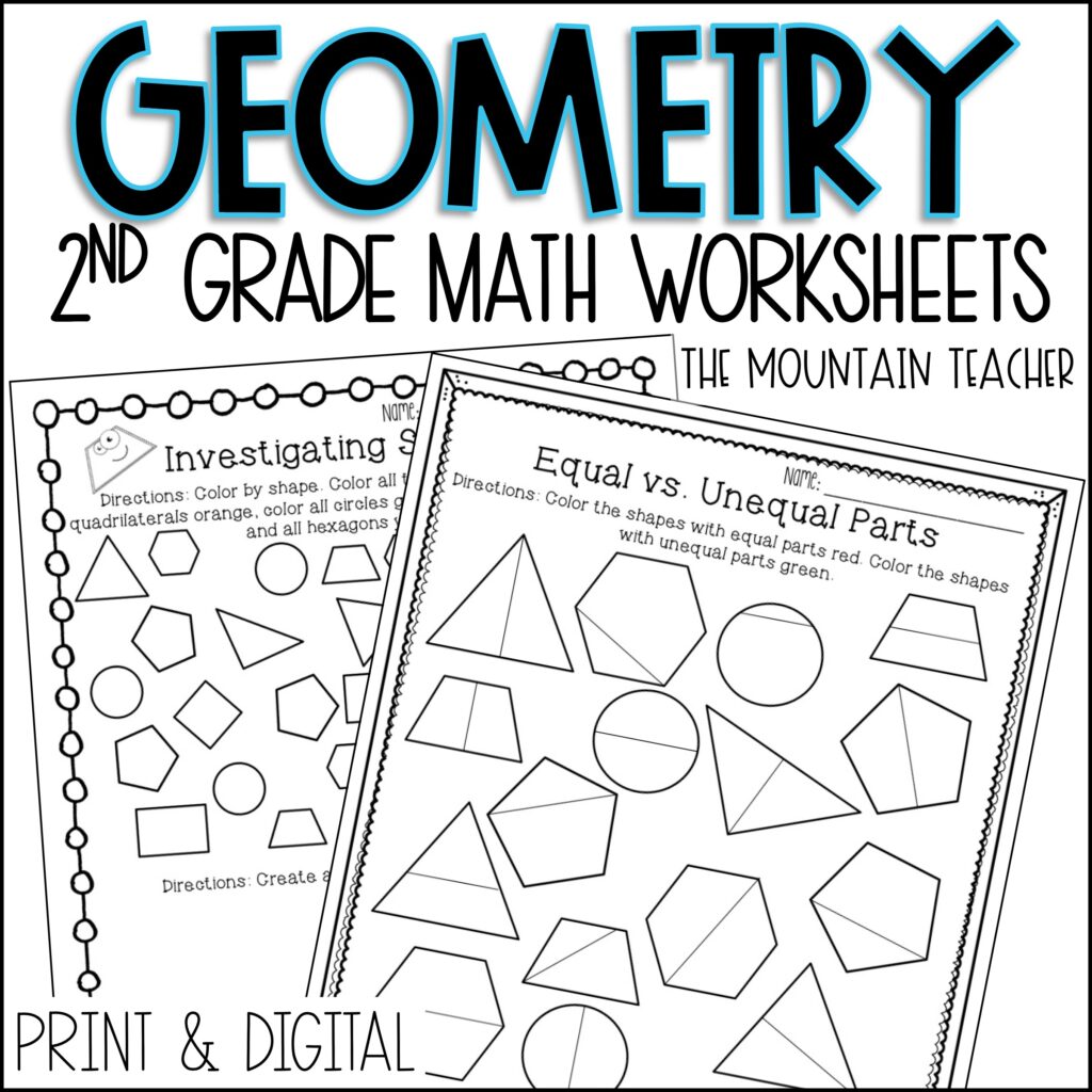 Geometry Worksheets and Assessments | Printable and Google Slides ...