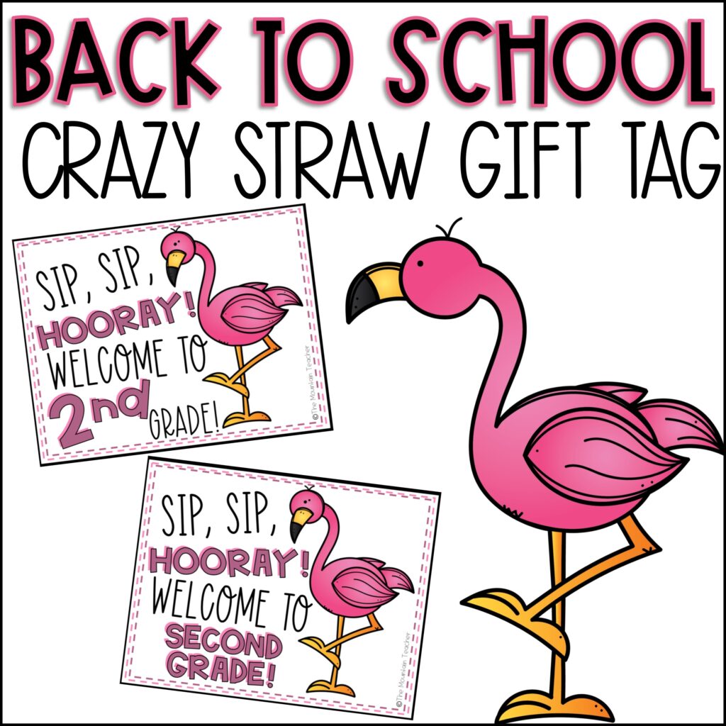 Back to School or Meet the Teacher Night Crazy Straw Gift Tags to ...
