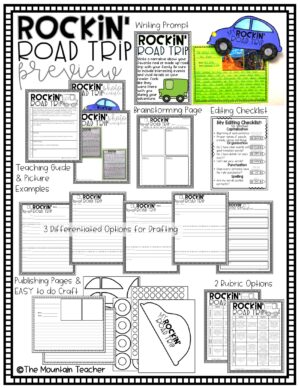 Road Trip Imaginative Narrative Writing Prompt and Activity | Made By ...