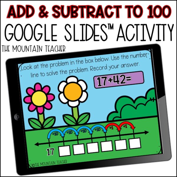 2 Digit Addition and Subtraction Using a Number Line | Google Slides ...