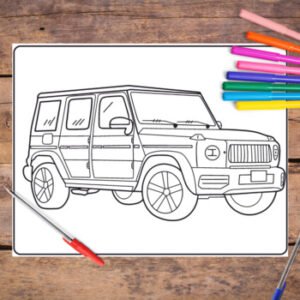 Realistic Vehicles Coloring Book Printables | Modern Transport Coloring ...