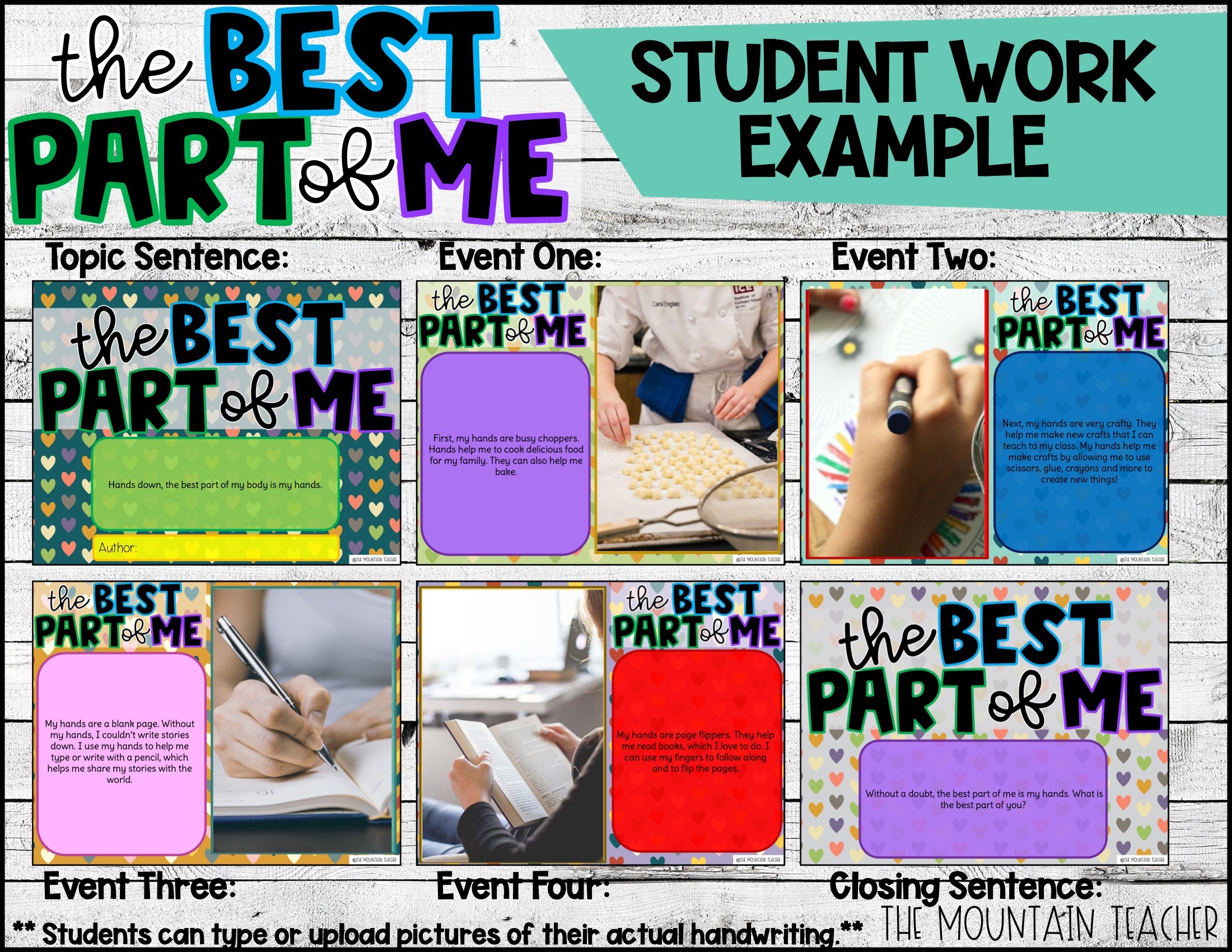The Best Part of Me Opinion Writing Project Digital Google Slides ...