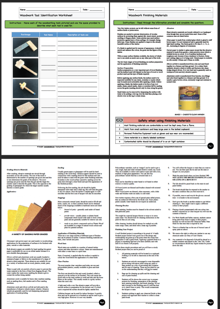 Woodwork Lessons for Busy Teachers Set 2 - "General Woodwork" | Made By ...