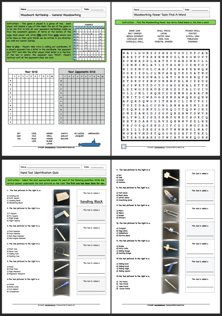 Woodwork Lessons for Busy Teachers Set 2 - "General Woodwork" | Made By ...