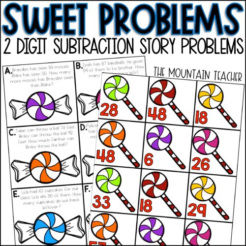 2 Digit Subtraction with Regrouping Word Problems Activity | Math ...