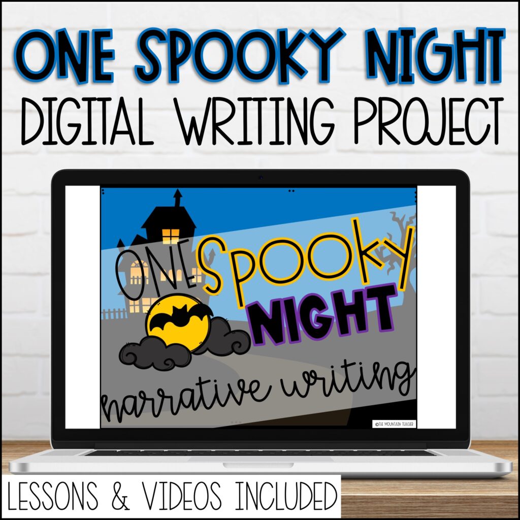 Digital Spooky Story Google Slides Narrative Writing Prompt and Videos ...