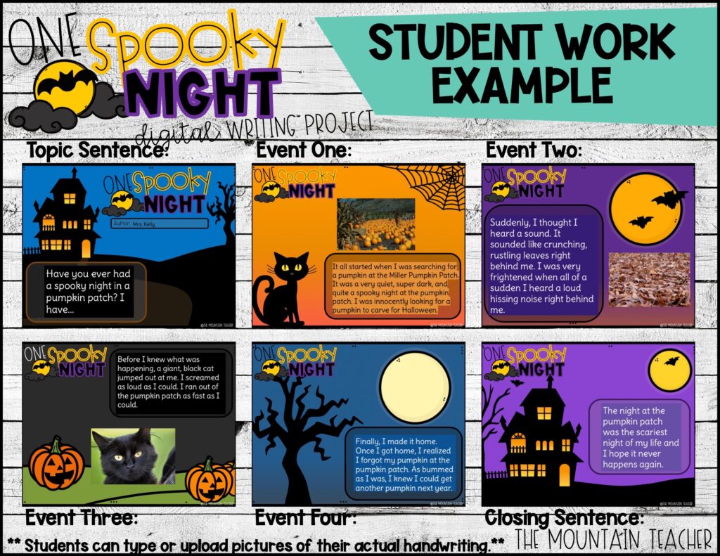 Digital Spooky Story Google Slides Narrative Writing Prompt and Videos ...