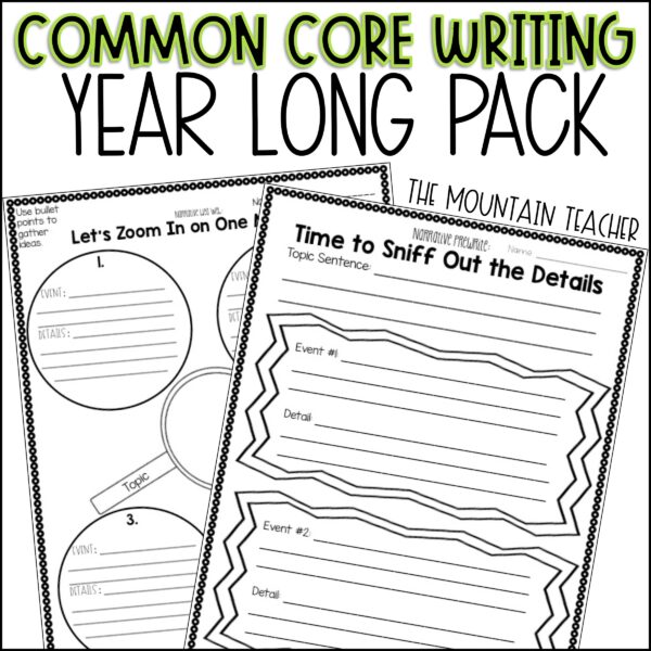 2nd Grade Common Core Year Long Writing Templates - Made By Teachers