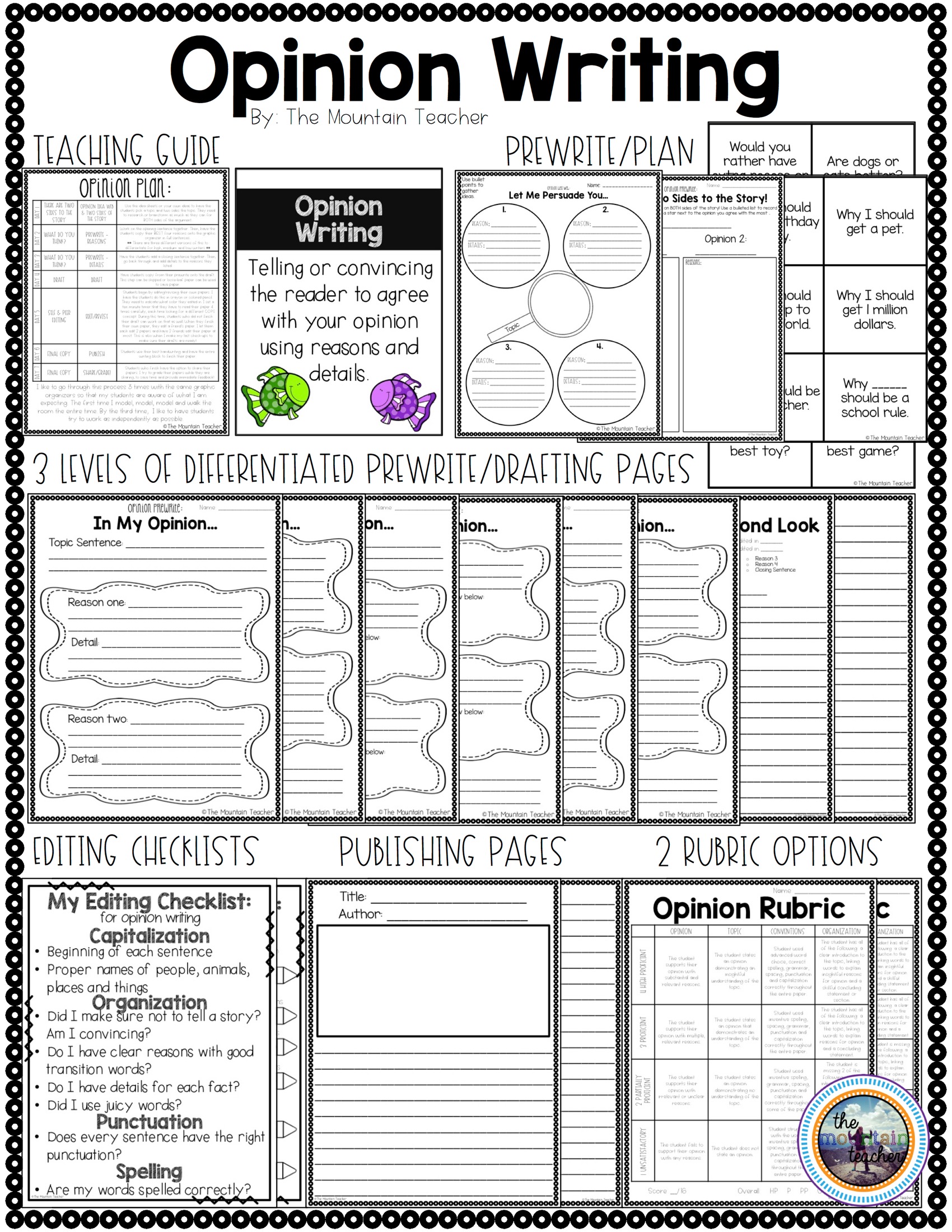 2nd Grade Common Core Year Long Writing Templates | Made By Teachers