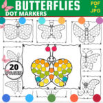 20 Butterflies Dot Markers Printables |Spring Coloring Pages | Made By ...