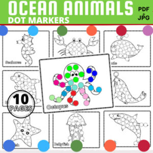 Ocean Animals Dot Marker Activity Book For Toddler,Bingo Daubers ...