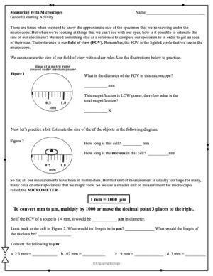 Measuring with Microscopes Guided Learning Activity - Made By Teachers