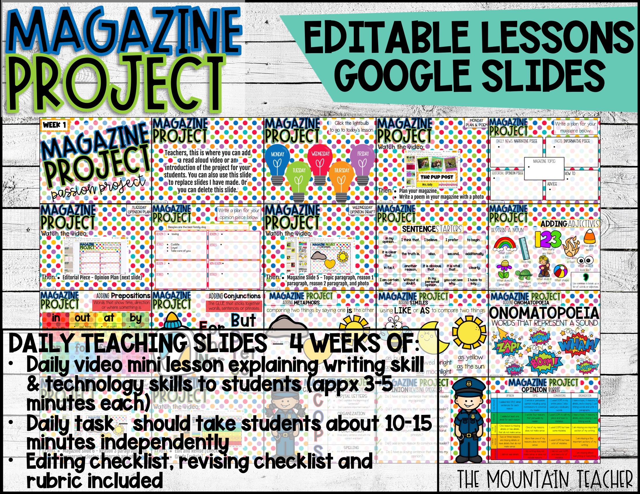 Magazine Project | Google Slides | Passion Writing Template with Videos ...