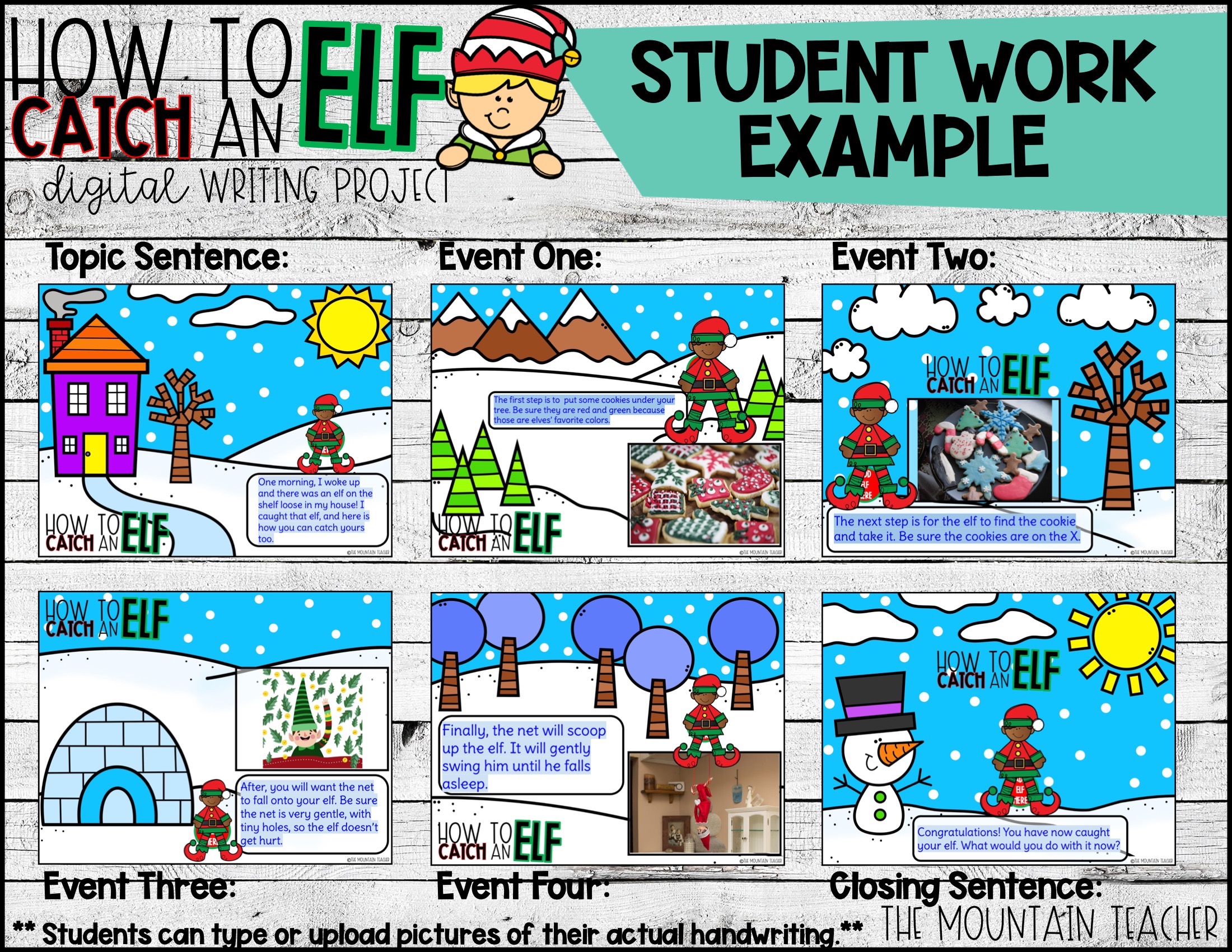 How to Catch an Elf Christmas Writing Activity for Google Slides with ...