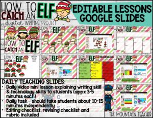 How to Catch an Elf Christmas Writing Activity for Google Slides with ...