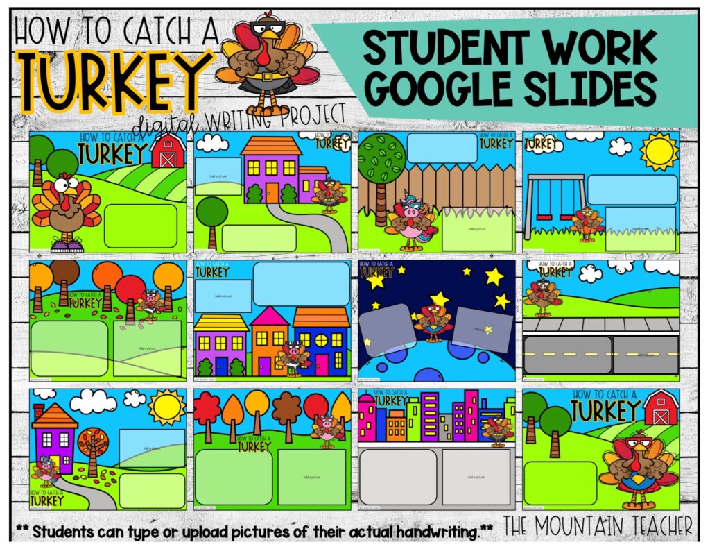 Digital How to Catch a Turkey Google Slides Writing Prompt and Videos ...