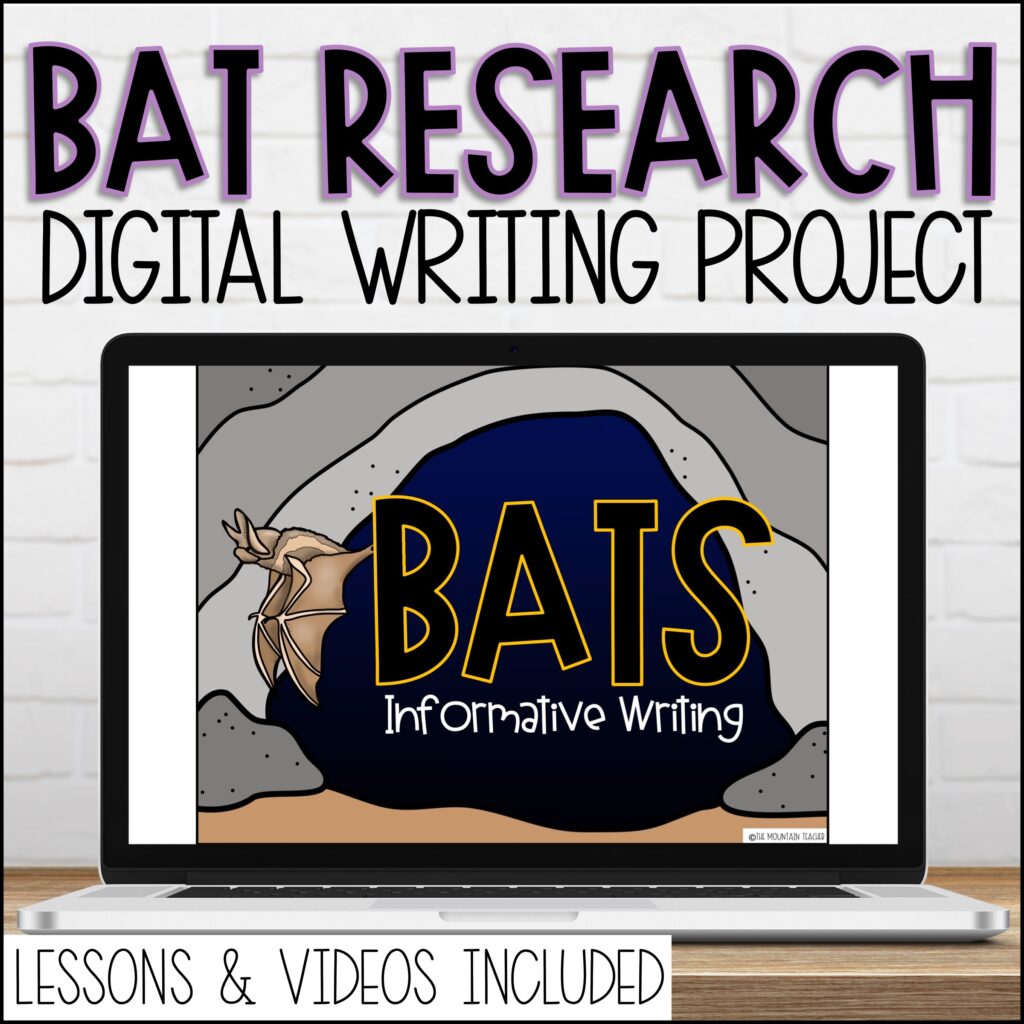 Digital Bats Google Slides Informative Writing Prompt with Videos ...