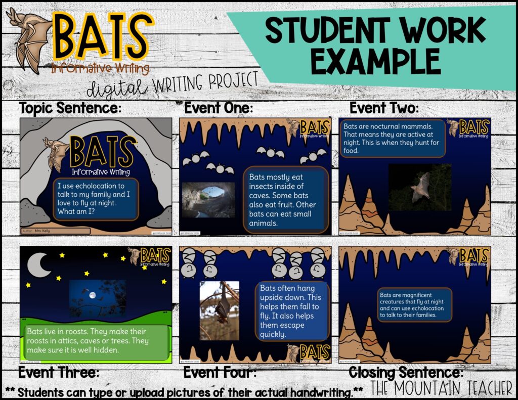 Digital Bats Google Slides Informative Writing Prompt with Videos ...