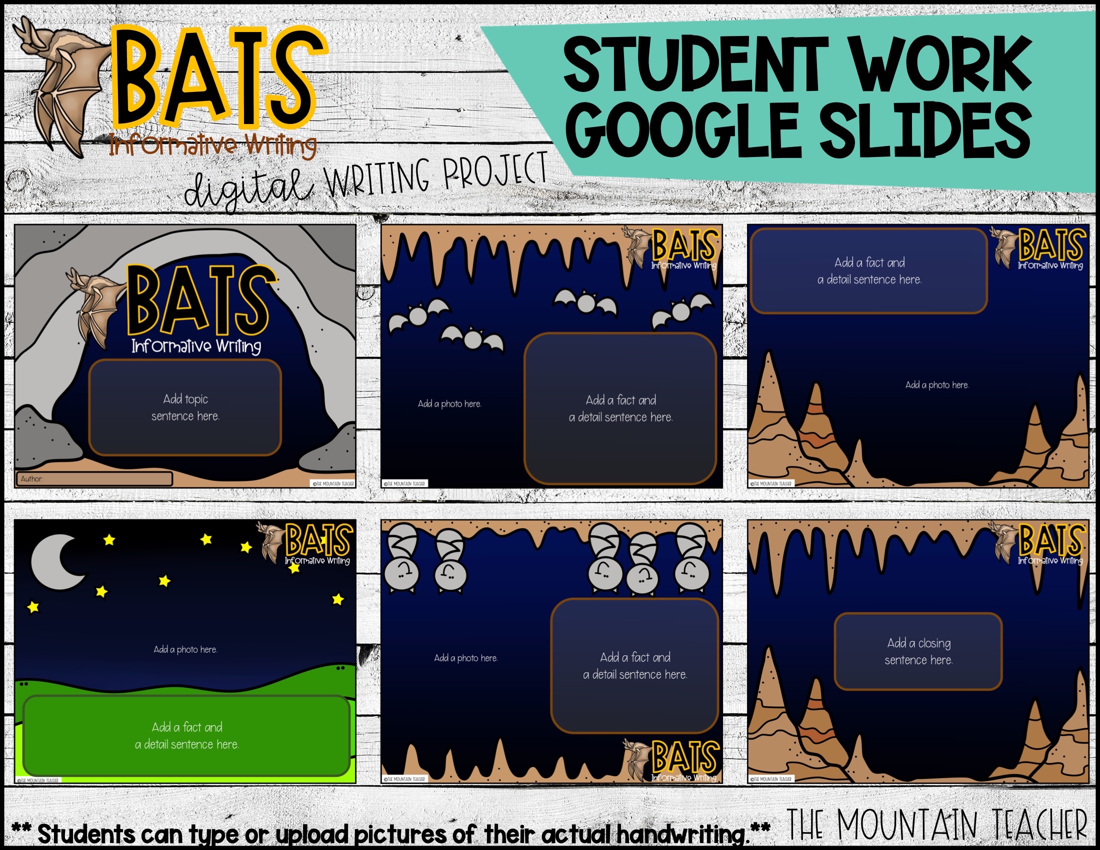 Digital Bats Google Slides Informative Writing Prompt with Videos ...