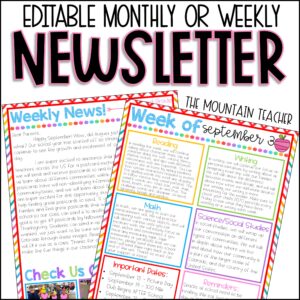 Weekly Newsletter Template Editable | Made By Teachers