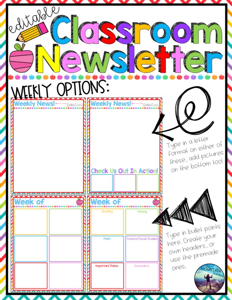 Weekly Newsletter Template Editable | Made By Teachers