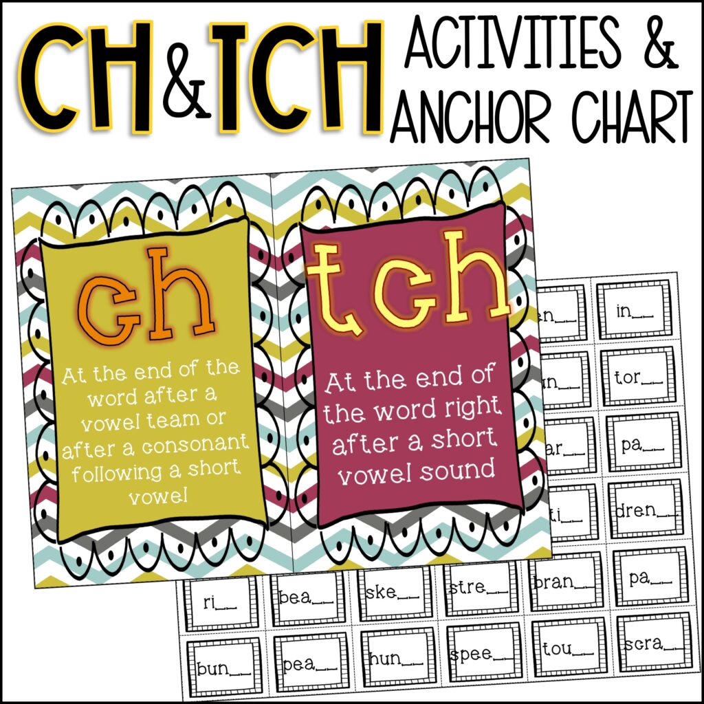 ch or tch Phonics Anchor Chart and Activity | Made By Teachers