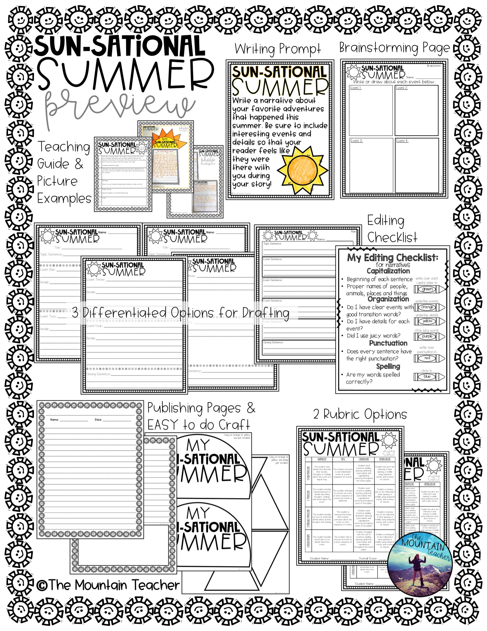 Summer Narrative Writing Activity and Prompt - Made By Teachers