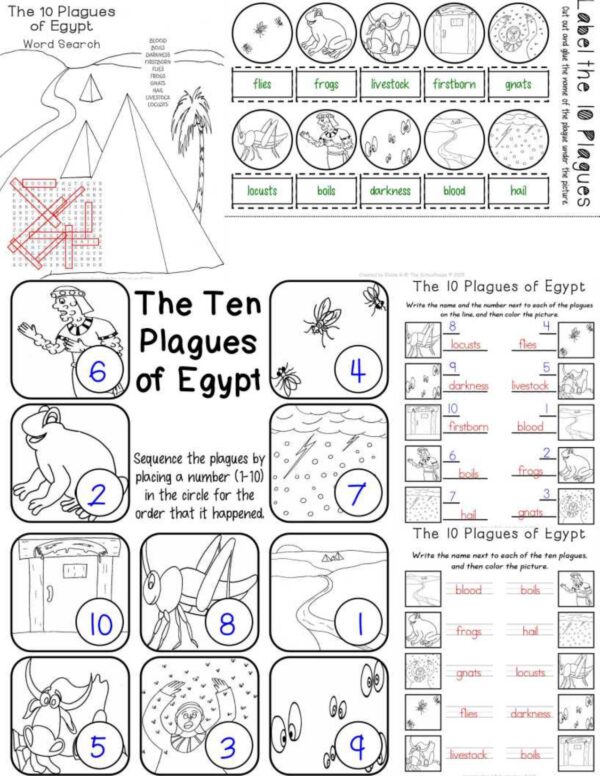 The Ten Plagues of Egypt Worksheet Pack | Made By Teachers