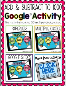 3 Digit Addition and Subtraction with Regrouping | Google Slides Math ...