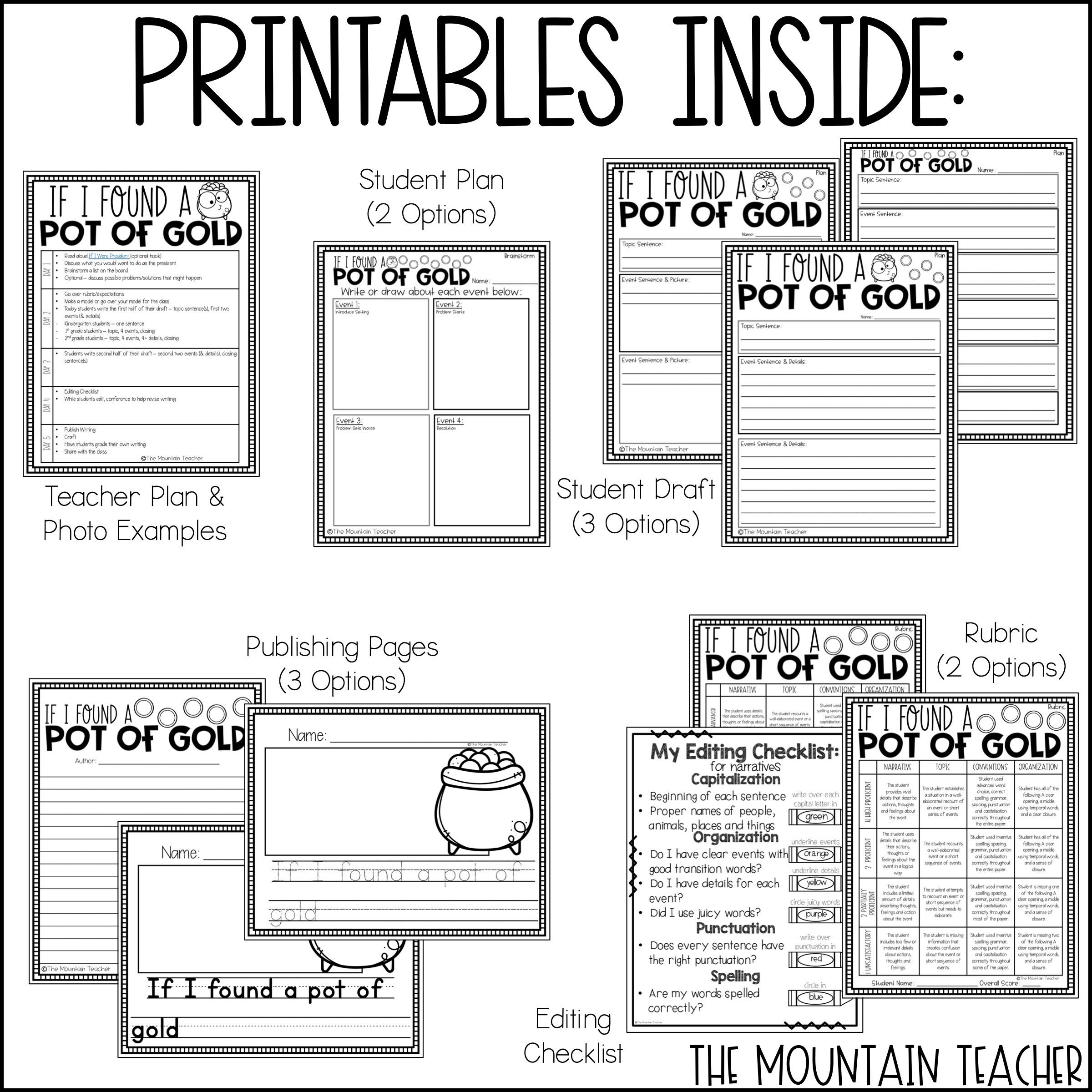 If I Found a Pot of Gold | St Patricks Day Writing Prompt and Bulletin ...