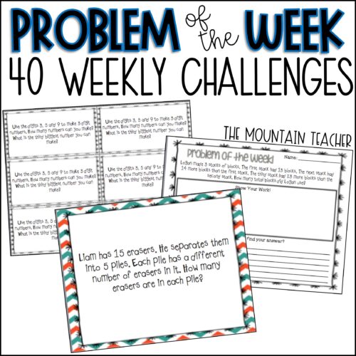 2nd Grade Challenge Math Word Problems of the Week - Made By Teachers