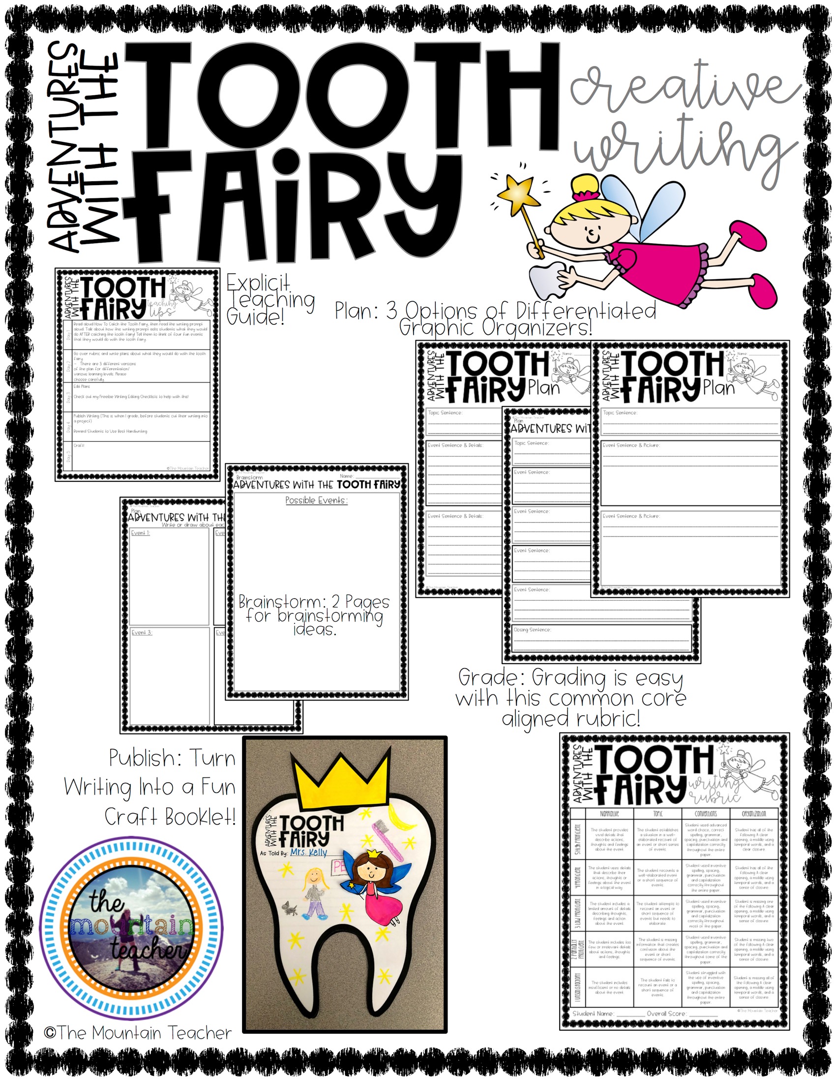 How to Catch the Tooth Fairy Narrative Writing | Dental Health Month ...