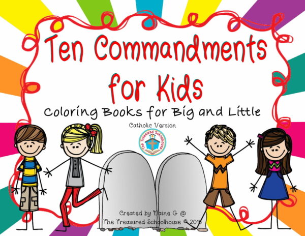 Ten Commandments Cut & Paste Worksheets for Kids - Catholic - Made By ...