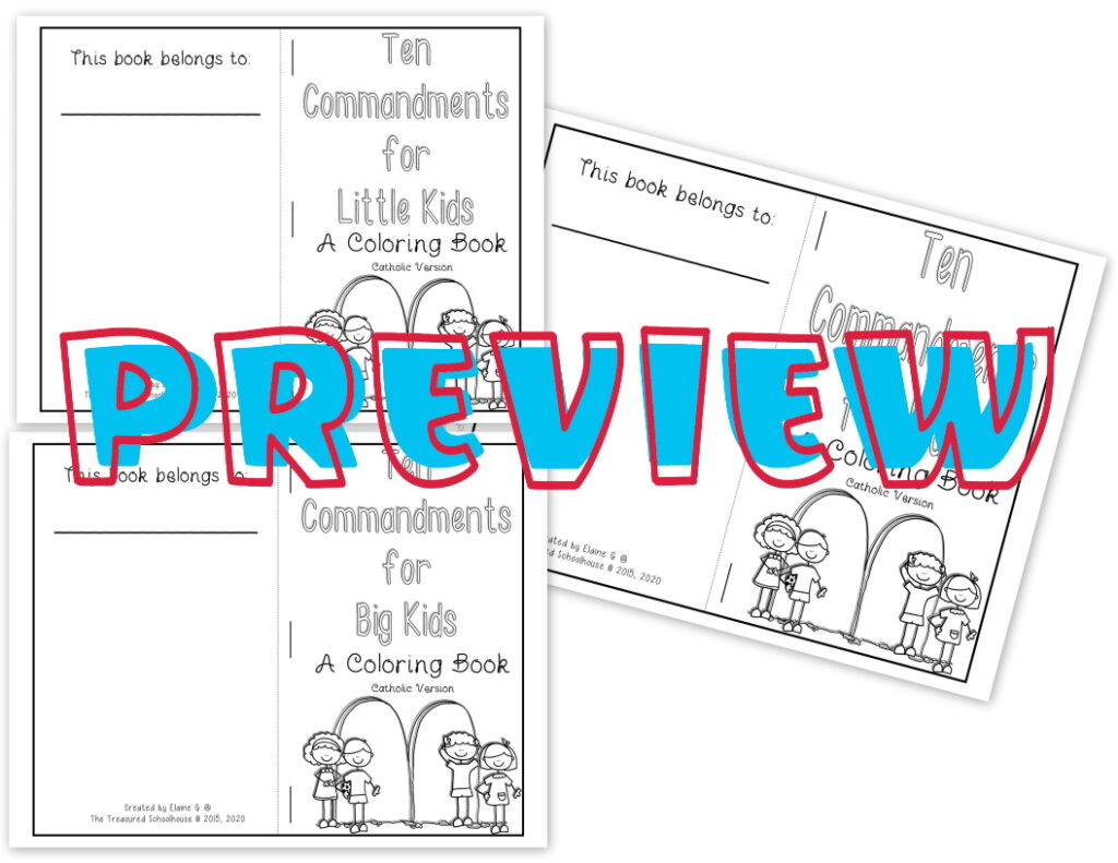 Ten Commandments for Kids Coloring Booklets - Catholic | Made By Teachers