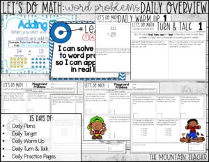 DIGITAL Lets Do Math No Prep 2nd Grade WORD PROBLEM Worksheets and ...