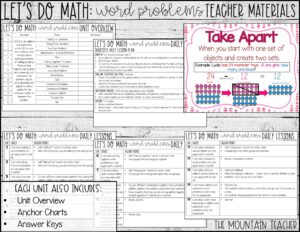 DIGITAL Lets Do Math No Prep 2nd Grade WORD PROBLEM Worksheets and ...