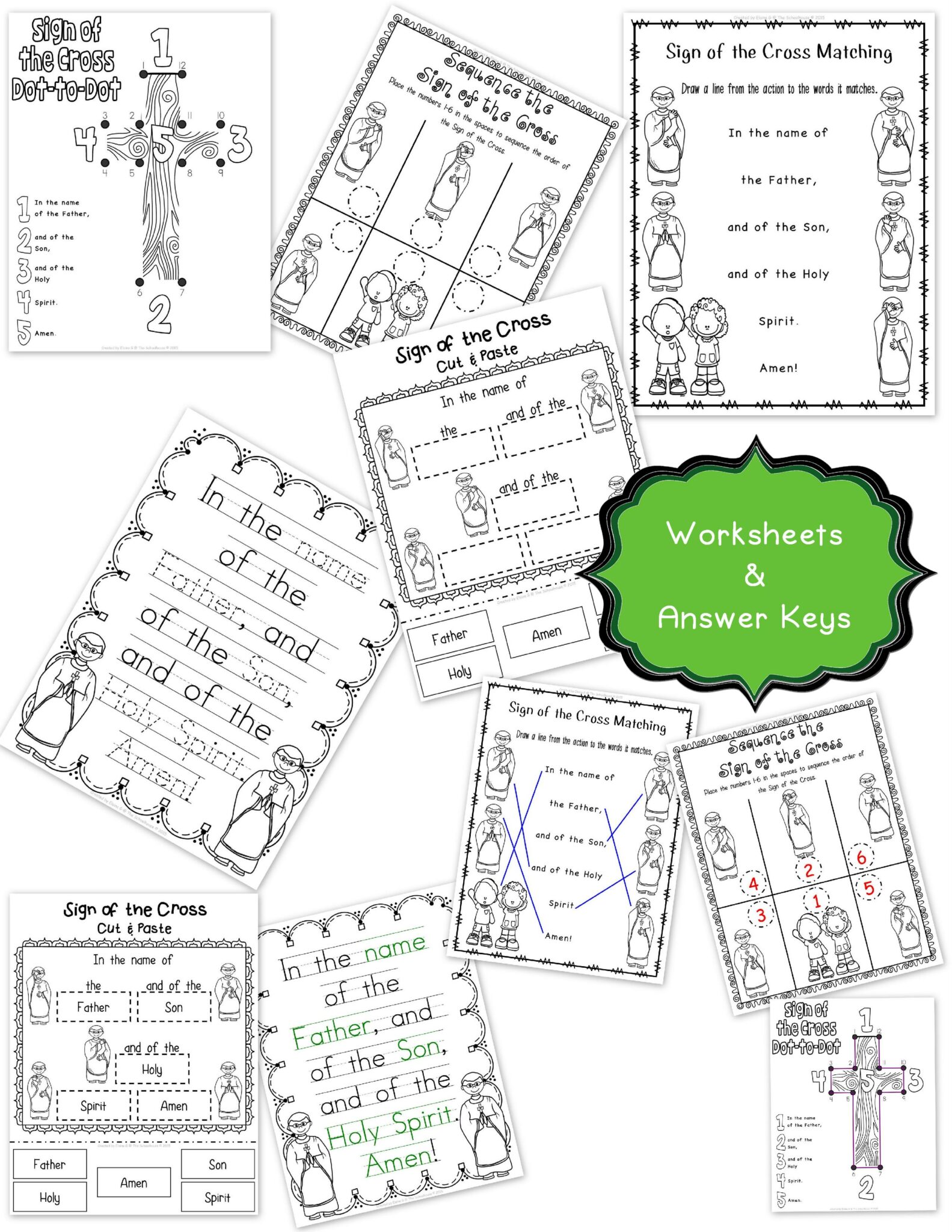 Sign of the Cross Worksheet Pack and Posters - Made By Teachers