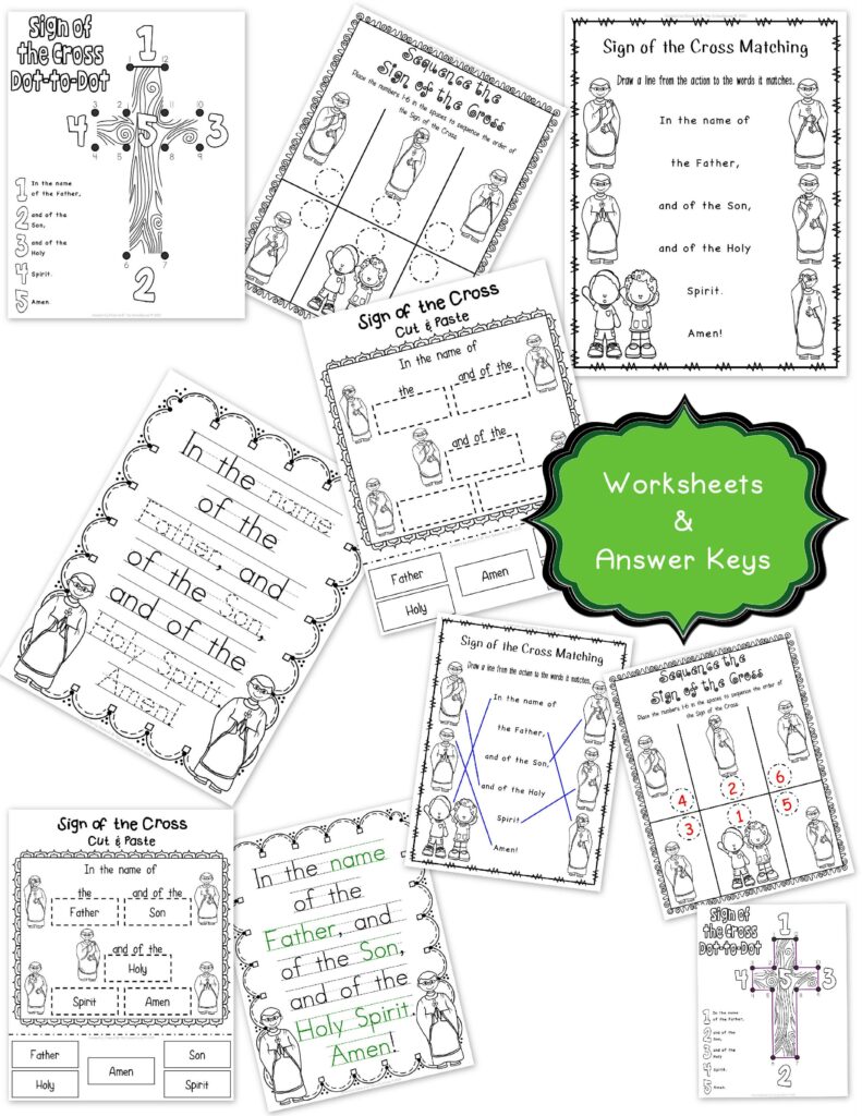 Sign of the Cross Worksheet Pack and Posters | Made By Teachers