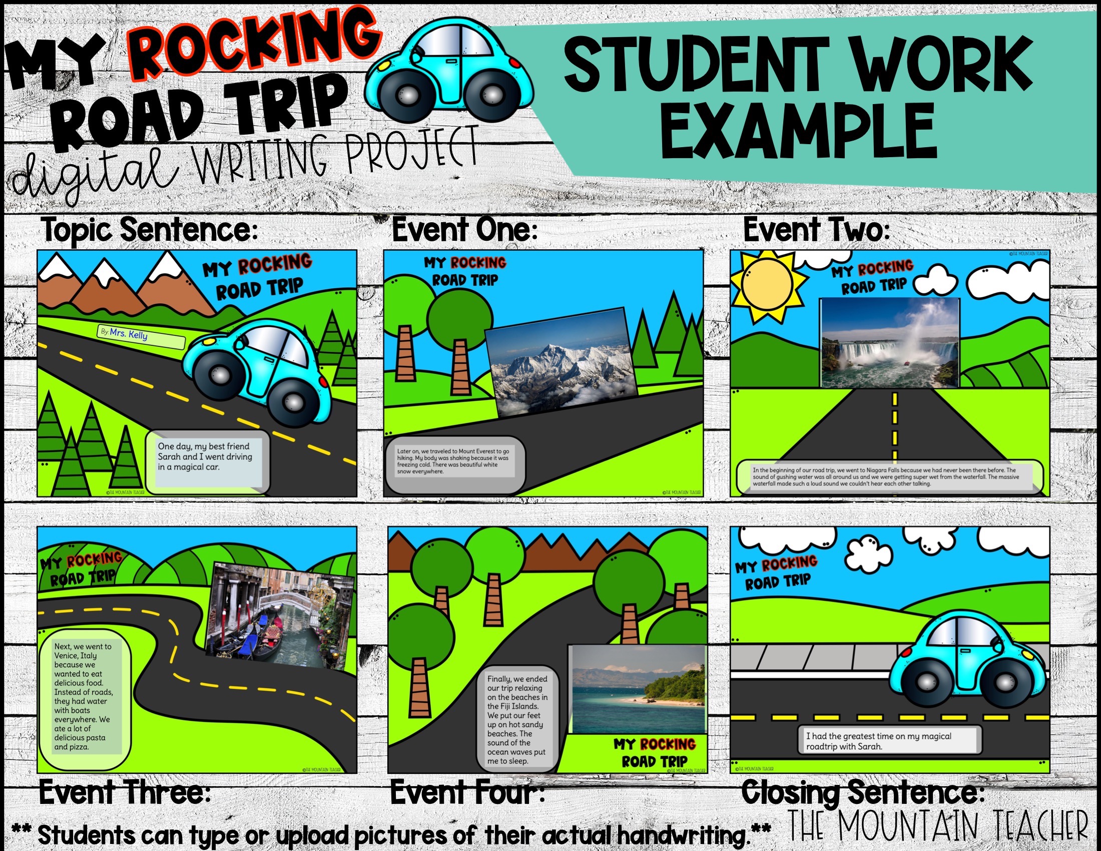 Digital Road Trip Google Slides Narrative Writing Prompt with Videos ...