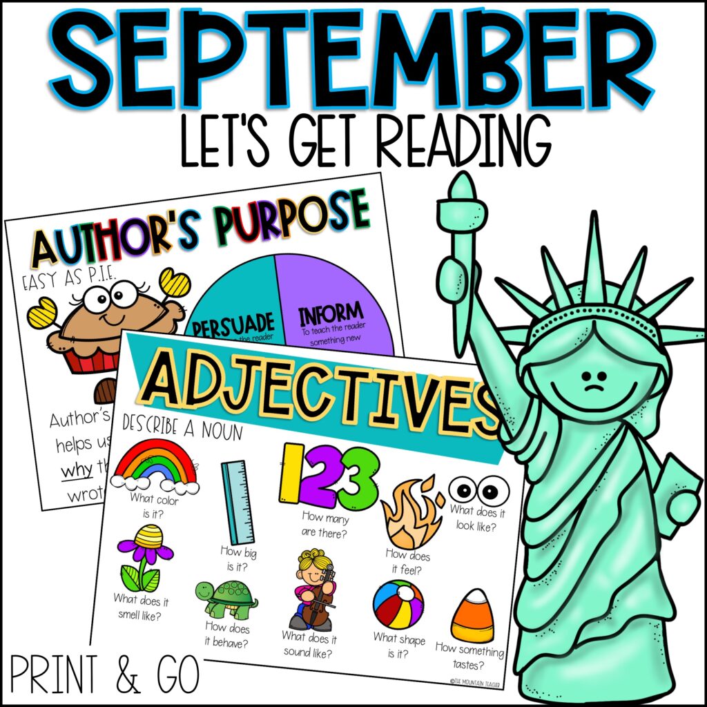 September Lets Get Reading 2nd Grade NO PREP Printable Reading ...
