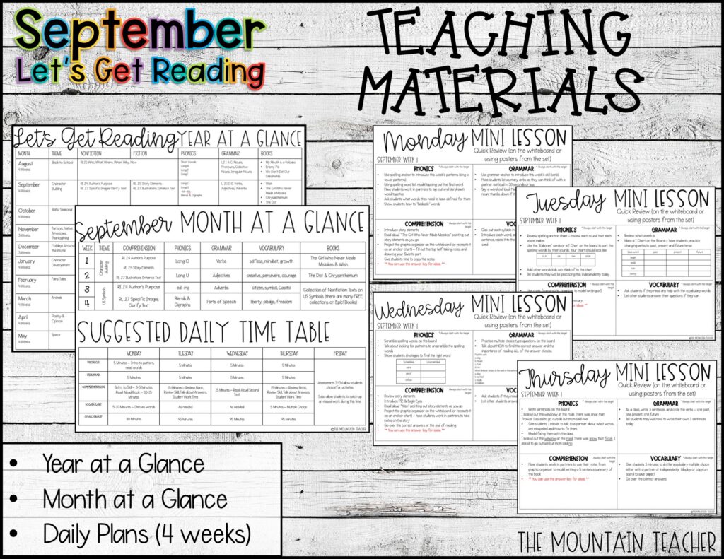 September Lets Get Reading 2nd Grade NO PREP Printable Reading ...