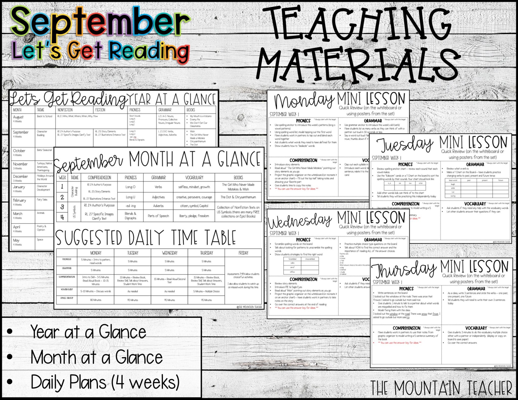 September Lets Get Reading 2nd Grade NO PREP Printable Reading ...