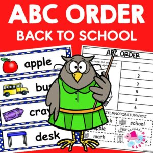 ABC ORDER WORKSHEETS BACK TO SCHOOL | ALPHABETICAL ORDER | Made By Teachers