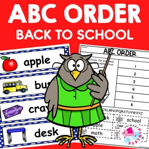 ABC ORDER WORKSHEETS BACK TO SCHOOL | ALPHABETICAL ORDER | Made By Teachers